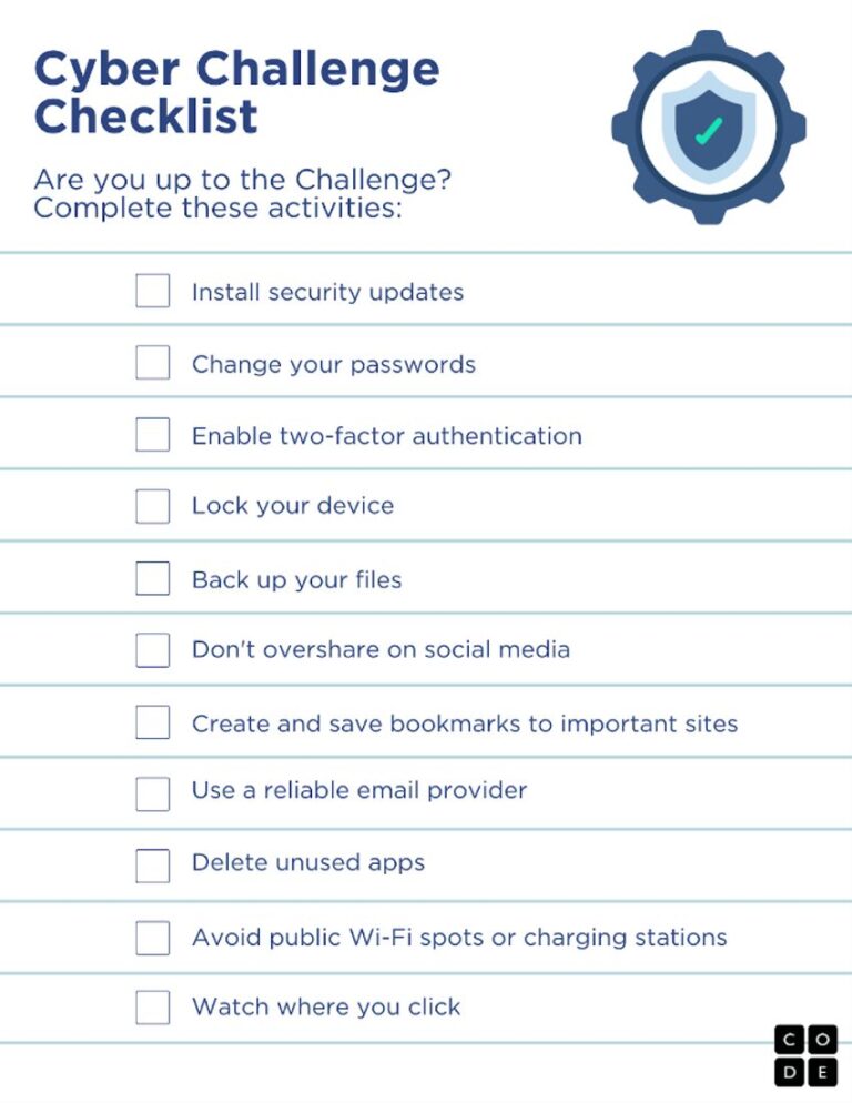 [CyberSecurity #002] Safe Cyber Habits Checklist - Gnome Ledge